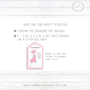Congratulations New Baby Gift Tags, Bundle of Joy Printable Gift Tags ...