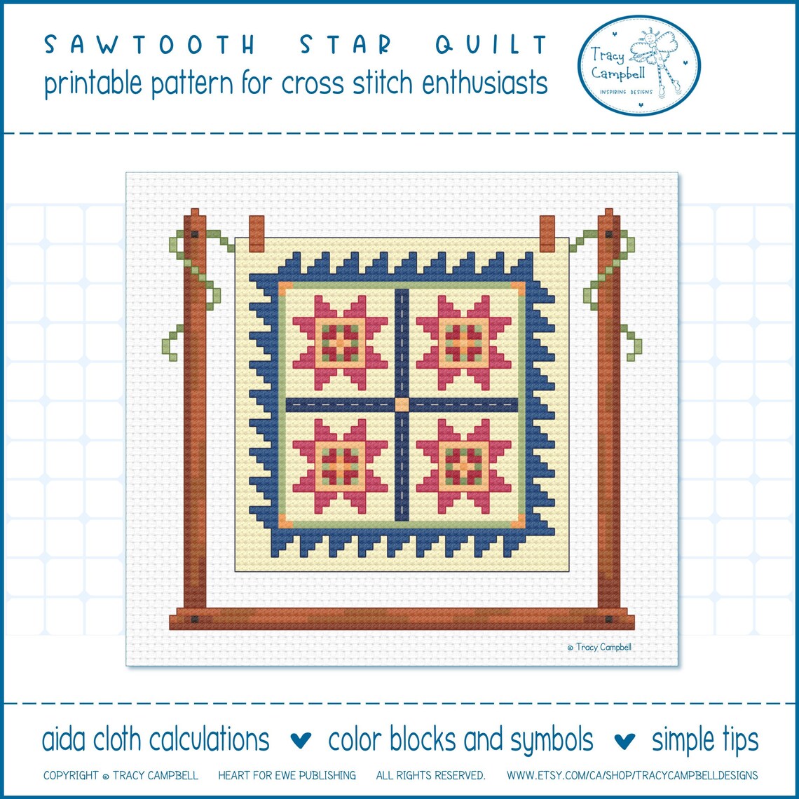 Cross Stitch Block Quilt Pattern Crossstitch Charts Cross - Etsy