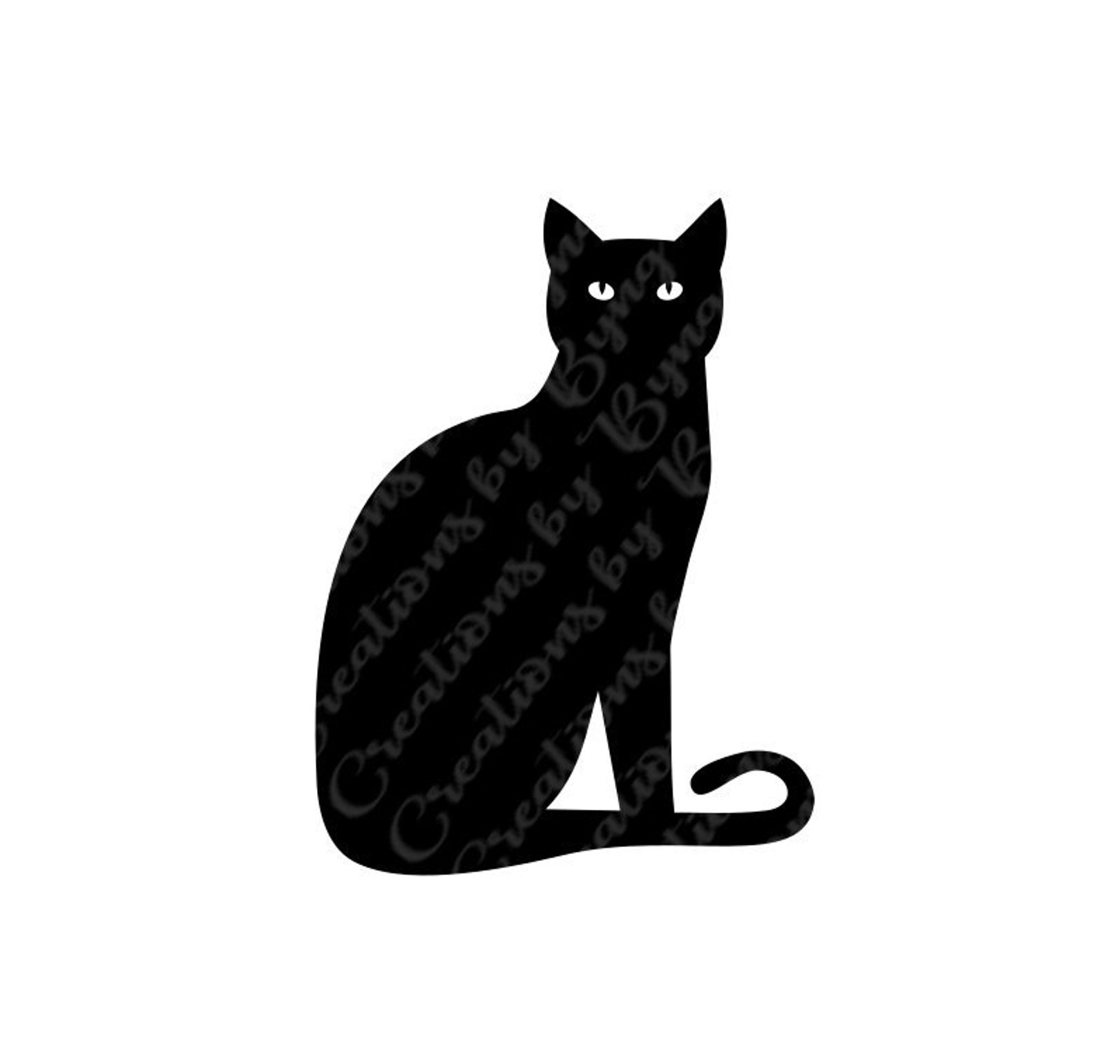 Black Cat Svg Png Files for Cricut/silhouette | Digital Download - Etsy