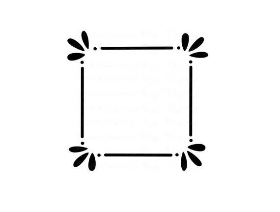 Square Decorative Frame Svg Png Files Cut File for | Etsy Square Decorative Frame Svg Png Files Cut File for | Etsy