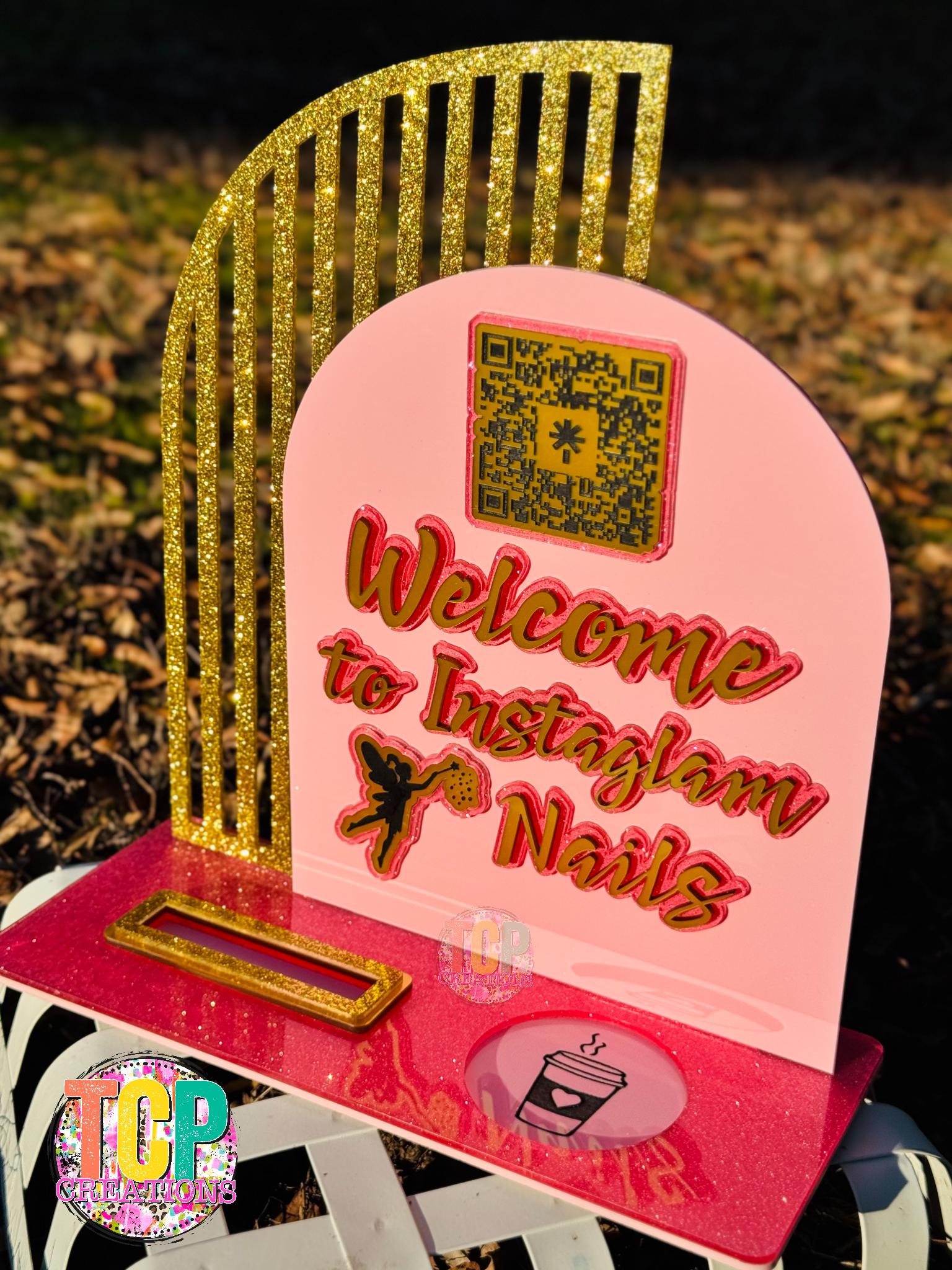 Professional Vendor Setup: Custom Display Sign With Square Card Reader ...