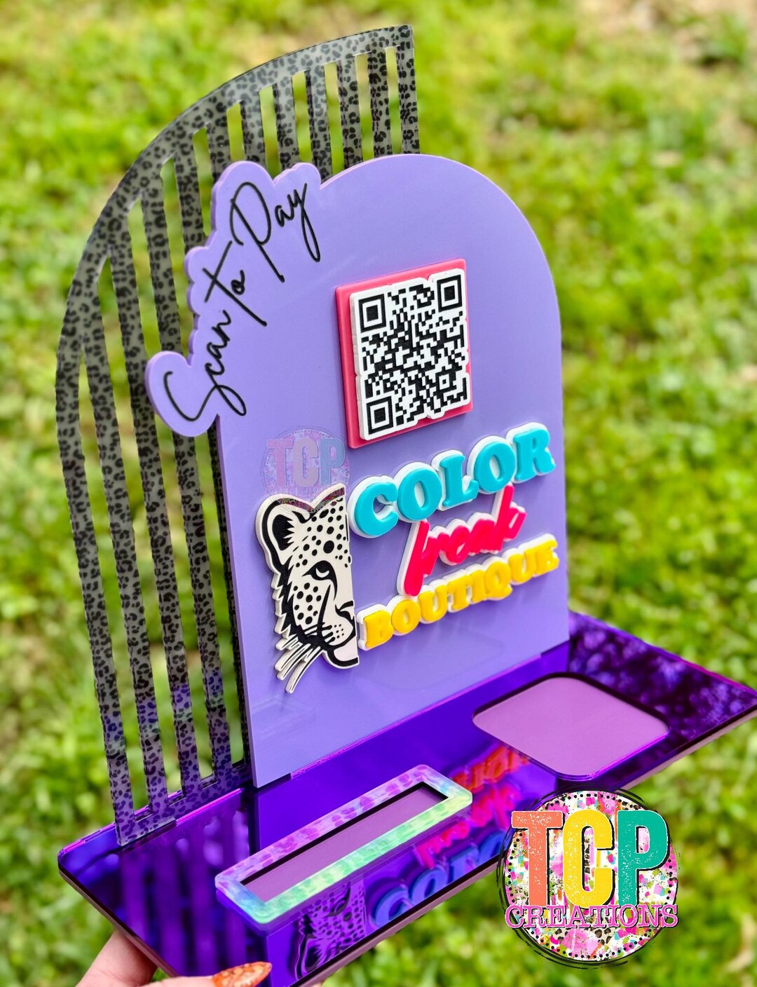 Professional Vendor Setup: Custom Display Sign With Square Card Reader ...