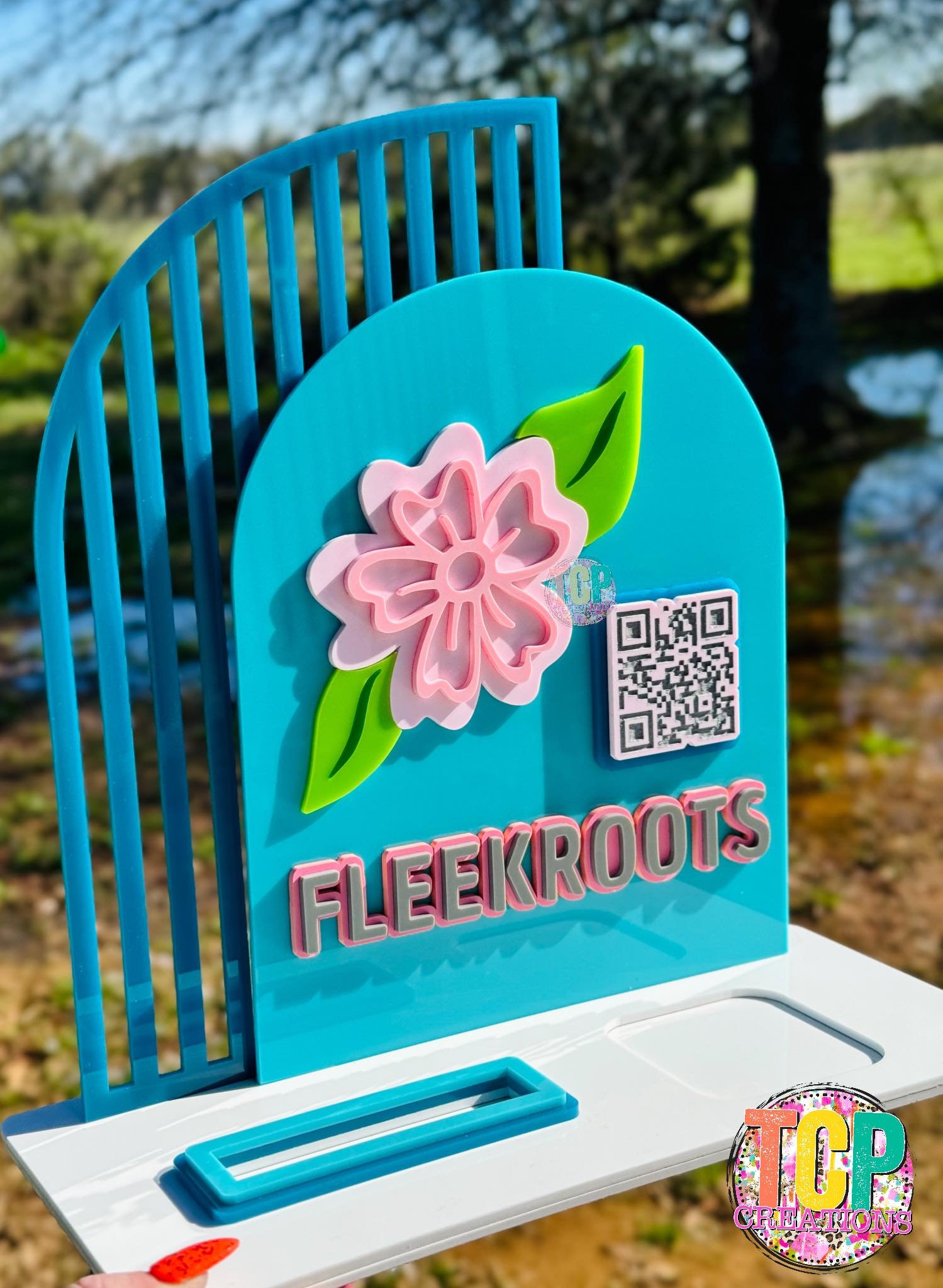 Professional Vendor Setup: Custom Display Sign With Square Card Reader ...