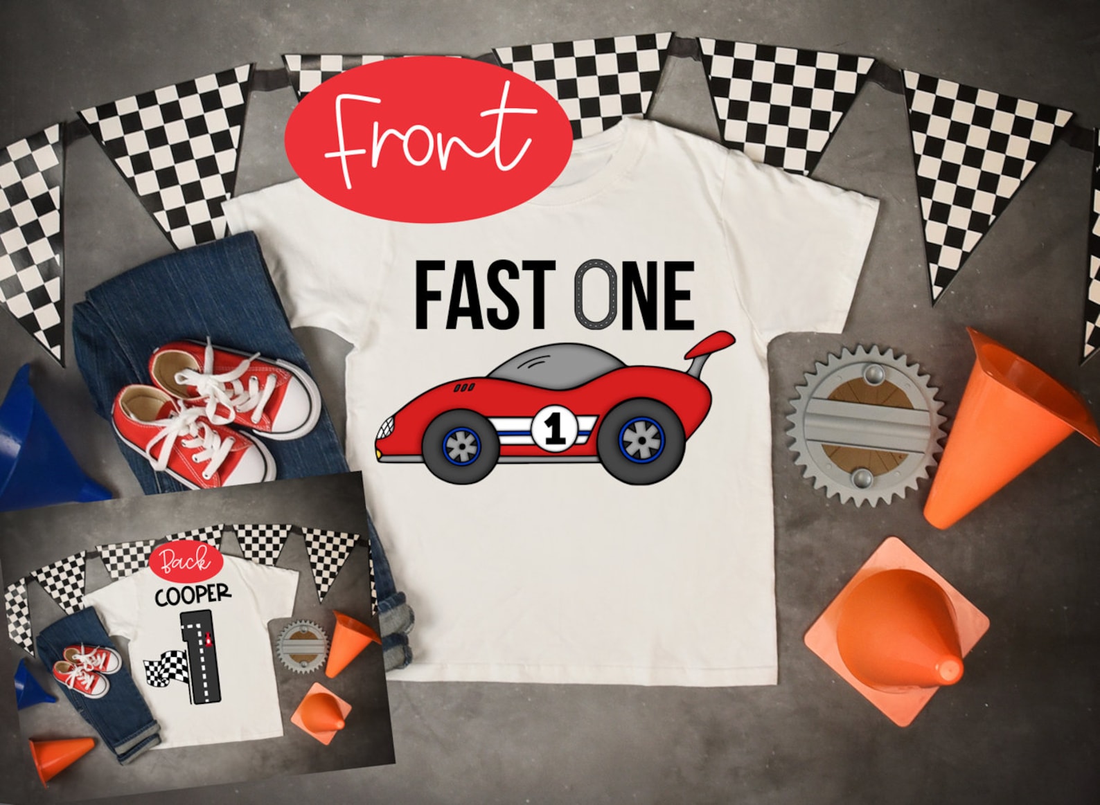 Fast ONE Birthday T-shirts Race Car First Birthday Shirts - Etsy
