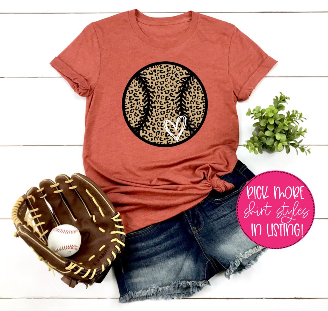 Baseball Leopard Graphic Shirt baseball Shirt Softball Shirt Softball ...