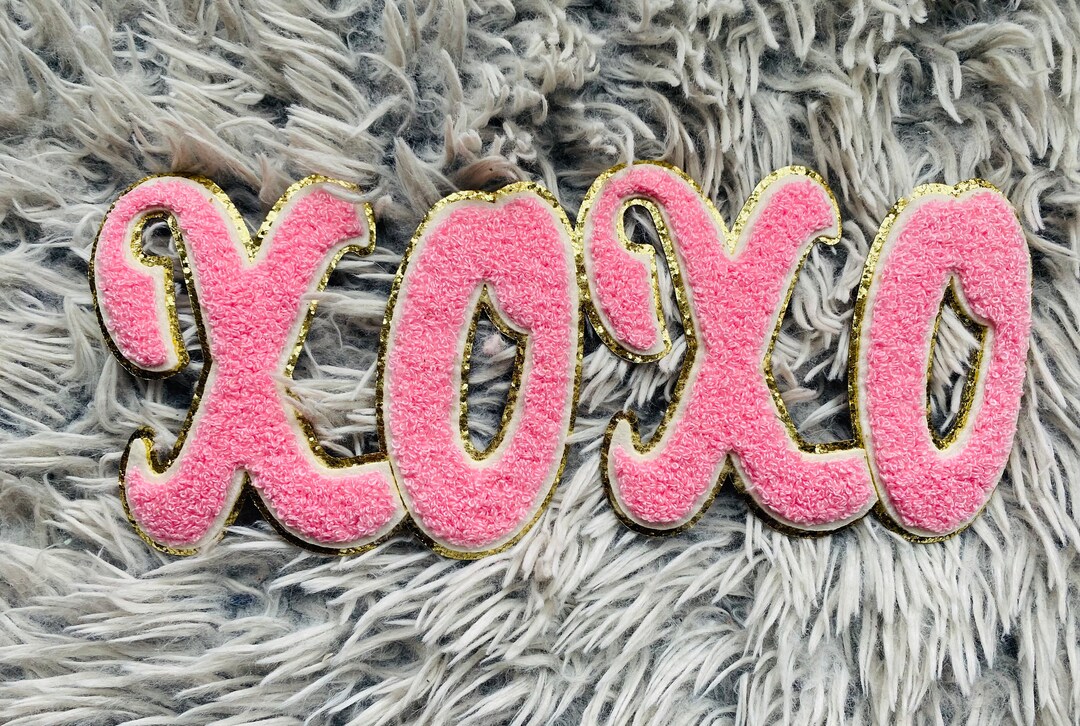 Ships Same Day Iron on XOXO Chenille Patches Valentine Chenille Patch ...