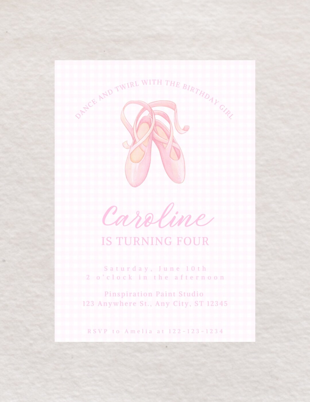 Watercolor Ballet Invitation / Digital / Printable / Ballerina ...