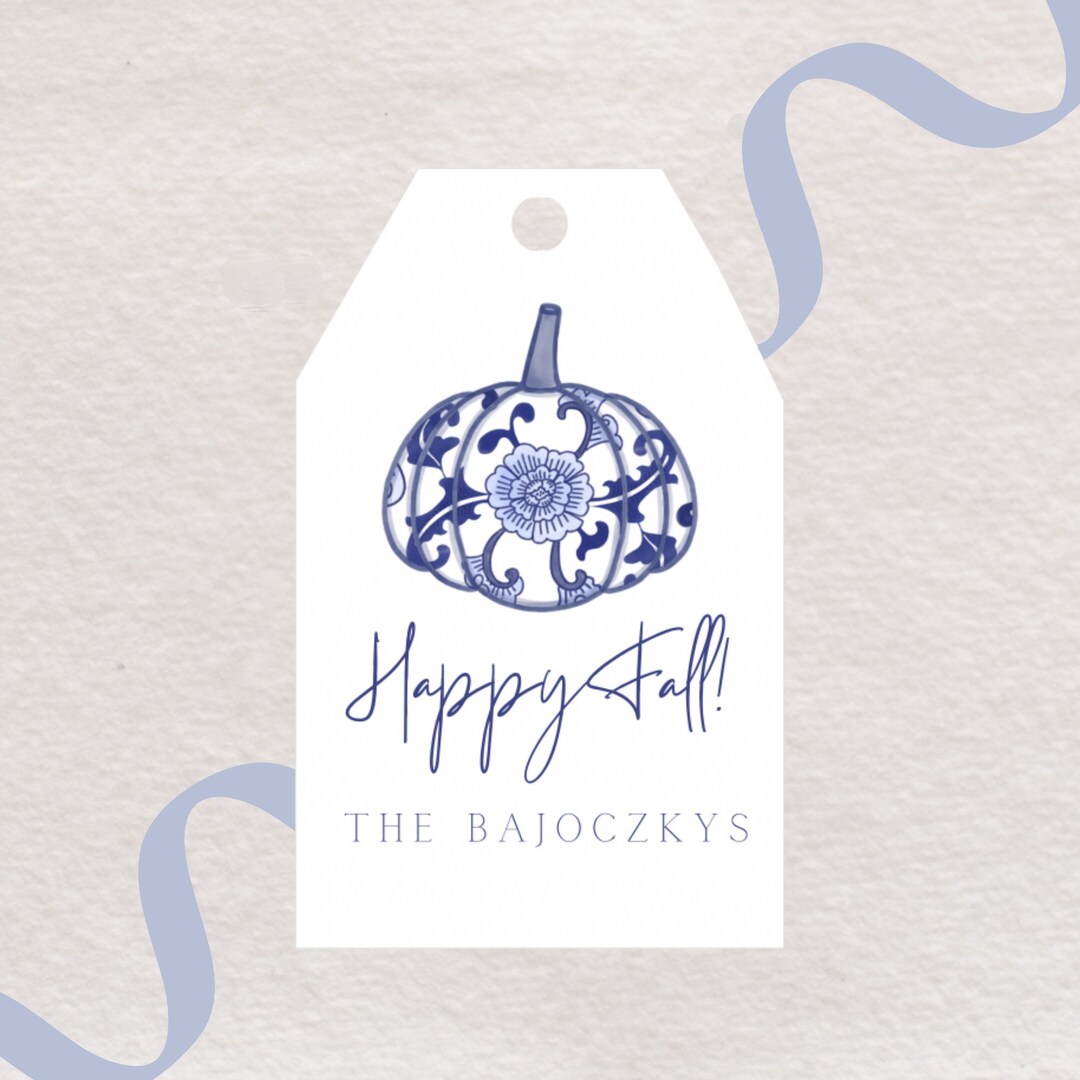 Happy Fall Gift Tag / printable tag / fall enclosure card / pumpkin tag ...