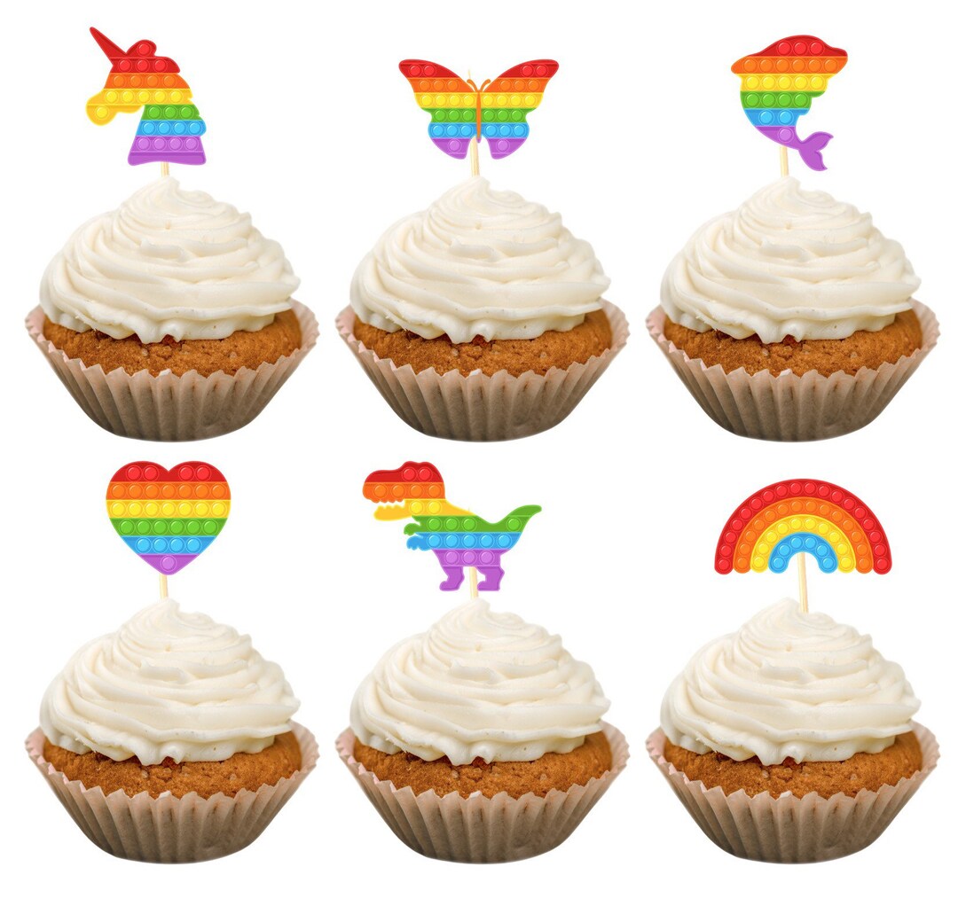 Pop It Cupcake Toppers / Pop It Party Supplies / Pop It Party - Etsy UK