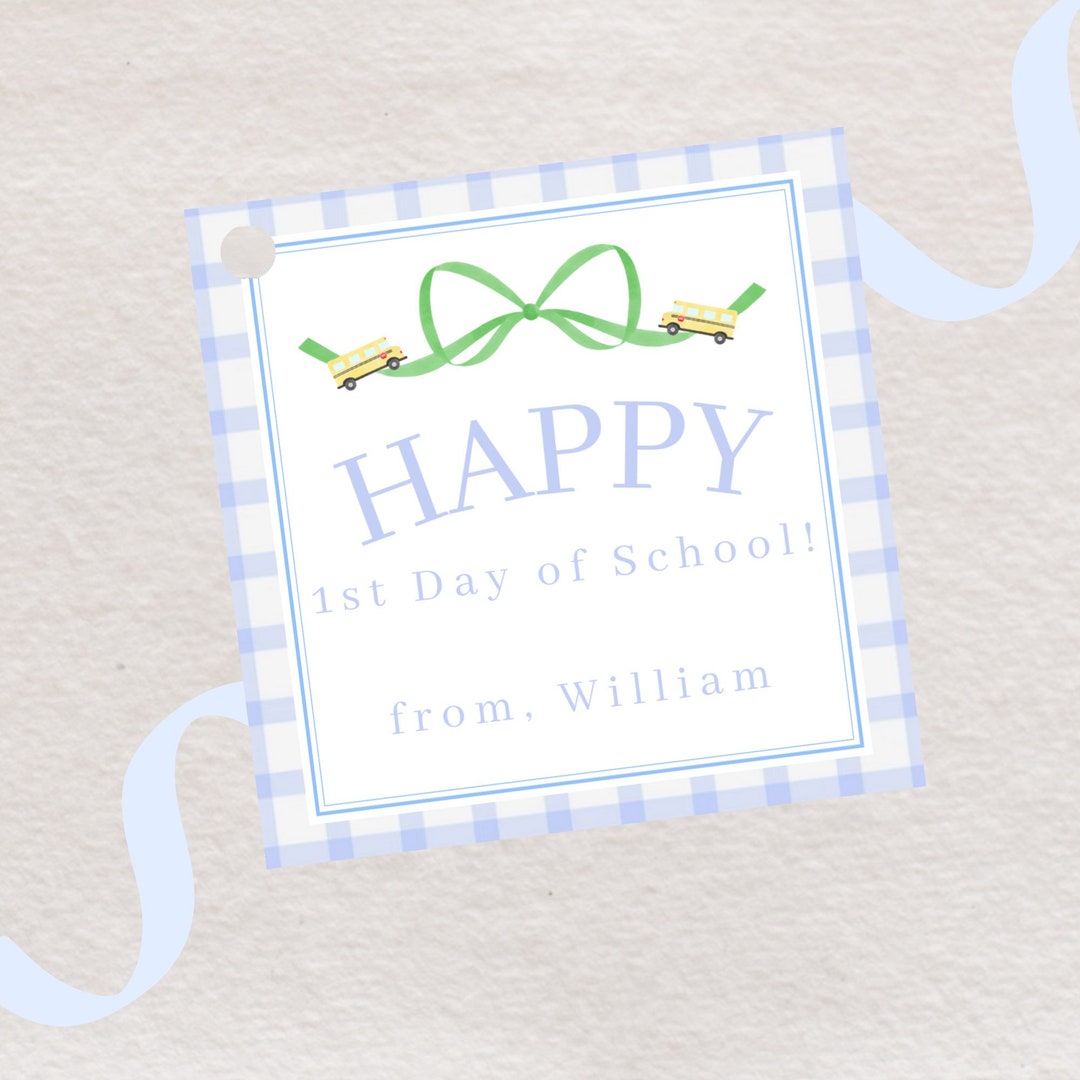 Watercolor Back to School Tag / Printable Gift Tags for School ...