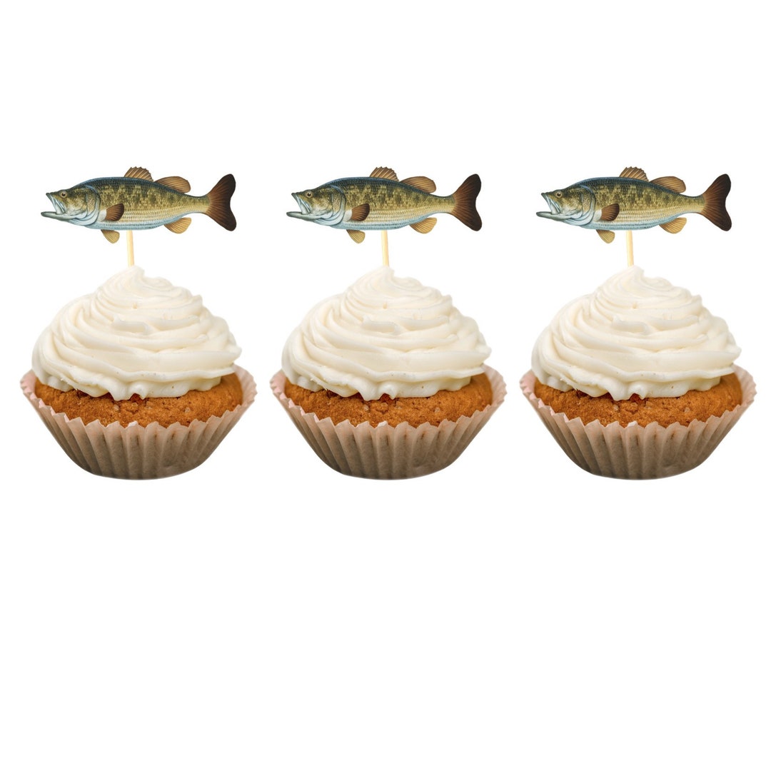 Gone Fishing Cupcake Toppers, Fishing Party, Fishing Birthday ...