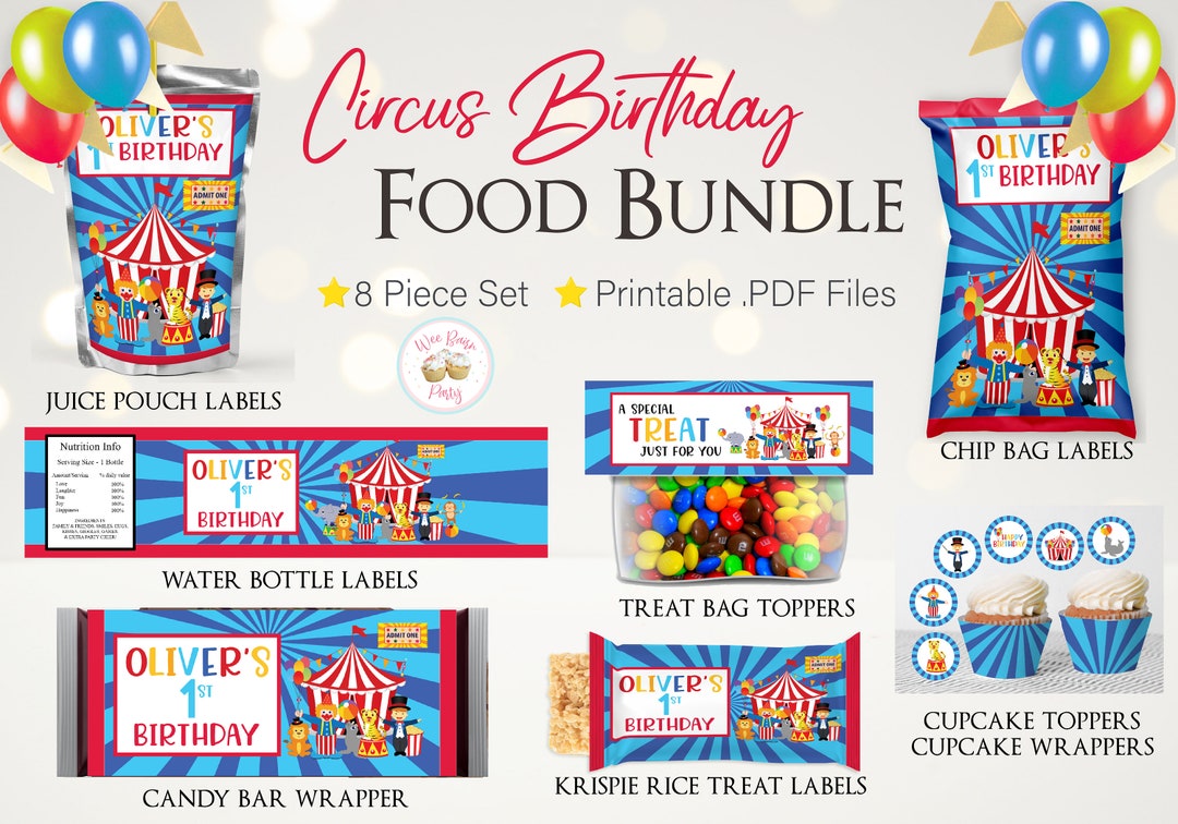 Circus Birthday Party Favor Bundle Circus 1st Birthday Party - Etsy