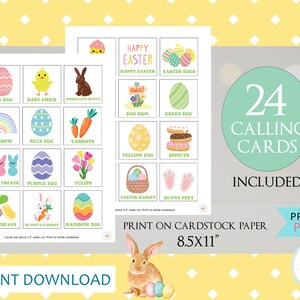 Easter Games Printable Bingo Cards, Easter Family Games Holiday Bingo ...