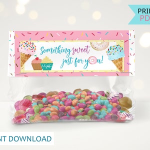 Two Sweet Birthday Treat Bag Topper, Two Sweet Party Favor Bag Topper ...