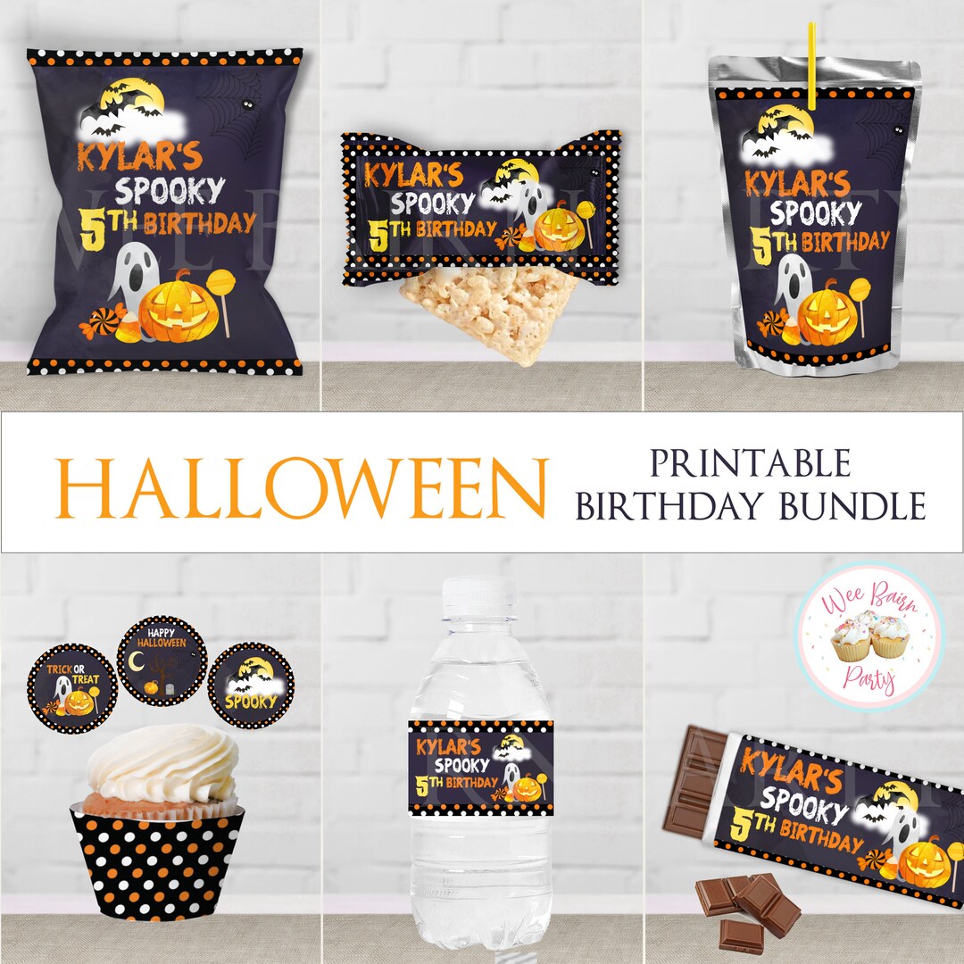 Halloween Birthday Decorations Bundle, Halloween Party Favors Kids ...