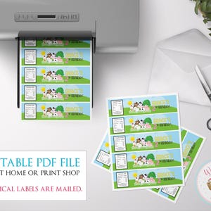 Farm Animal Birthday Water Bottle Labels, Farm Themed Birthday Party ...