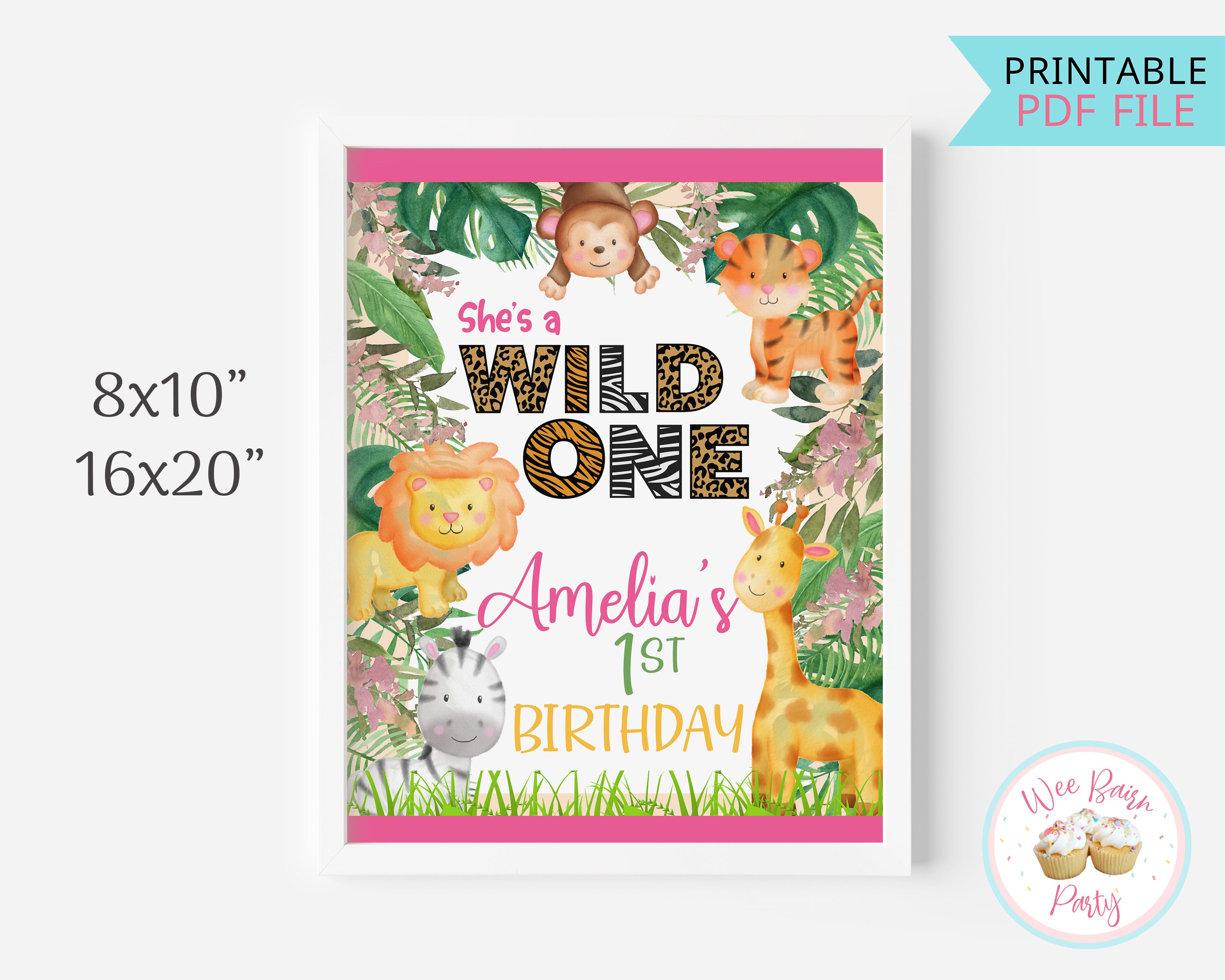 Wild One Birthday Sign Custom Wild One Table Decor - Etsy