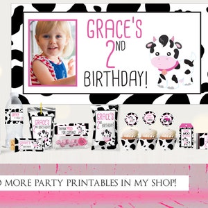 Cow Birthday Favor Tags, Barnyard Birthday Farm Party Favors Hang Tags ...