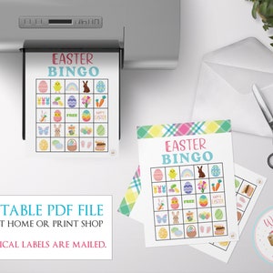 Easter Games Printable Bingo Cards, Easter Family Games Holiday Bingo ...