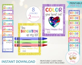 Owl Valentines Day Coloring Card, Cute Kids Coloring Card, Valentines ...