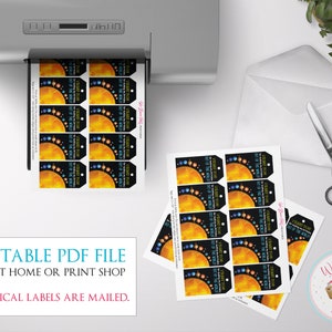 Space Theme Birthday Thank You Gift Bag Tags, Out of This World Space ...