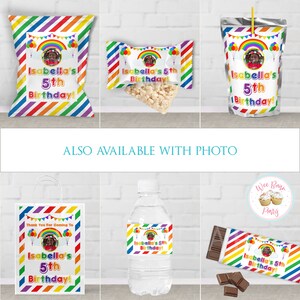 Printable Rainbow Decorations for Birthday Party Bundle, Personalized ...