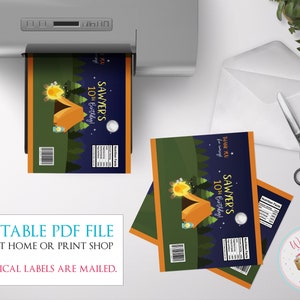 Camping Birthday Party Custom Chip Bags, Tent Camping Theme Party Chip ...