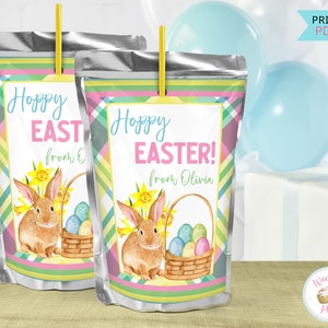 Easter Juice Pouch Labels, Easter Party Favors Drink Juice Labels ...