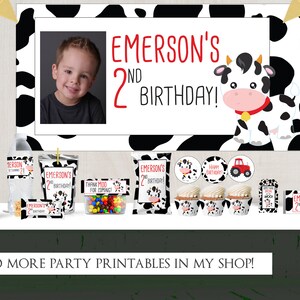 Cow Print Farm Birthday Decoration Bundle Barnyard Farm - Etsy