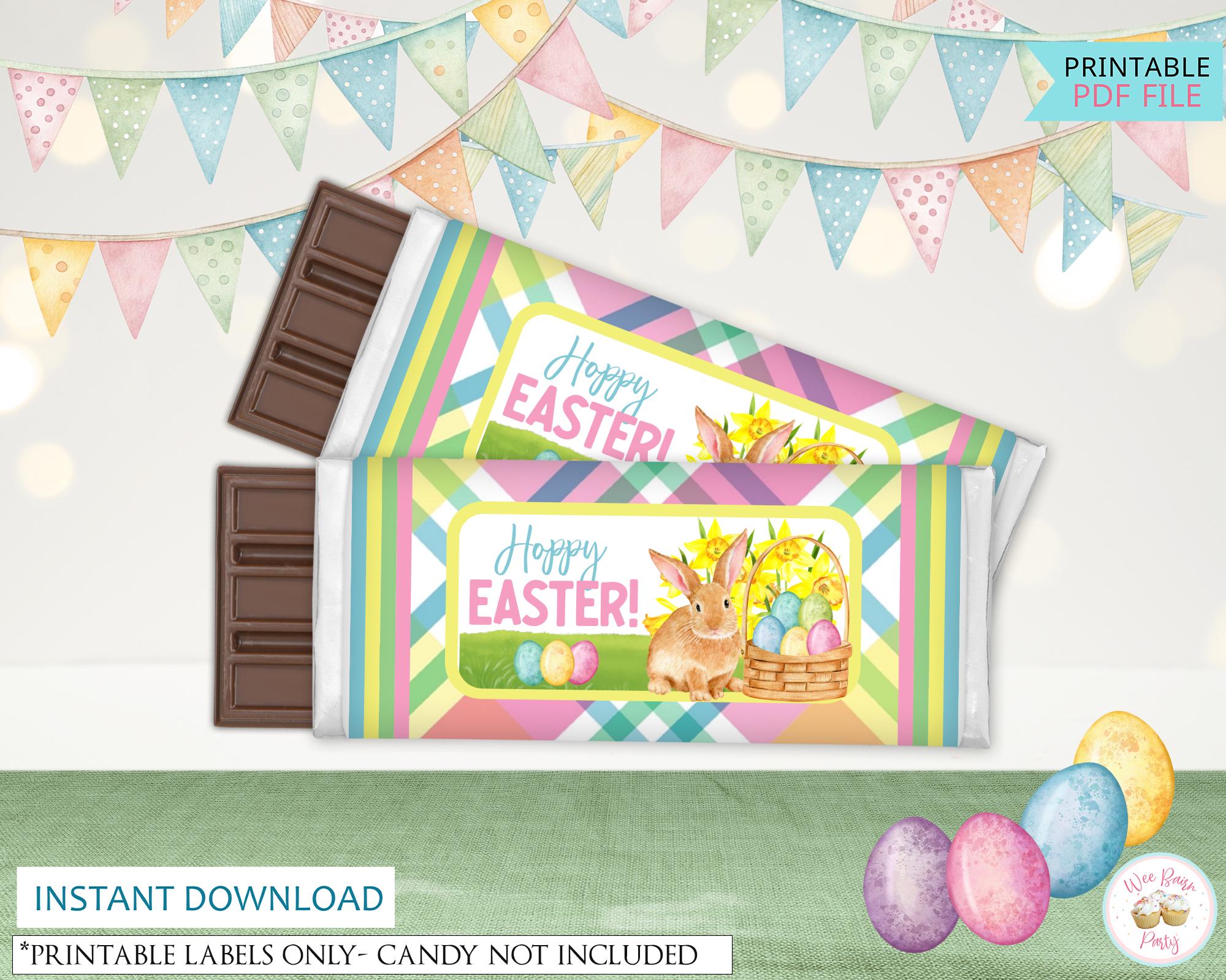 Easter Candy Bar Wrappers, Easter Party Favors Chocolate Candy Bar ...