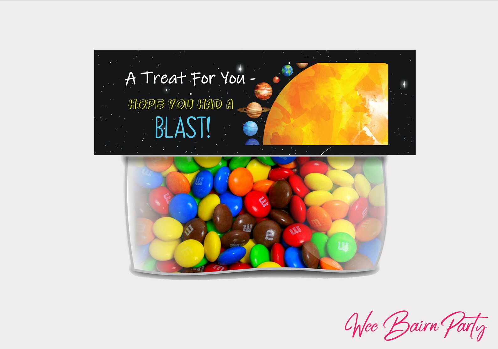 Space Theme Birthday Treat Bag Topper Out of This World Space - Etsy