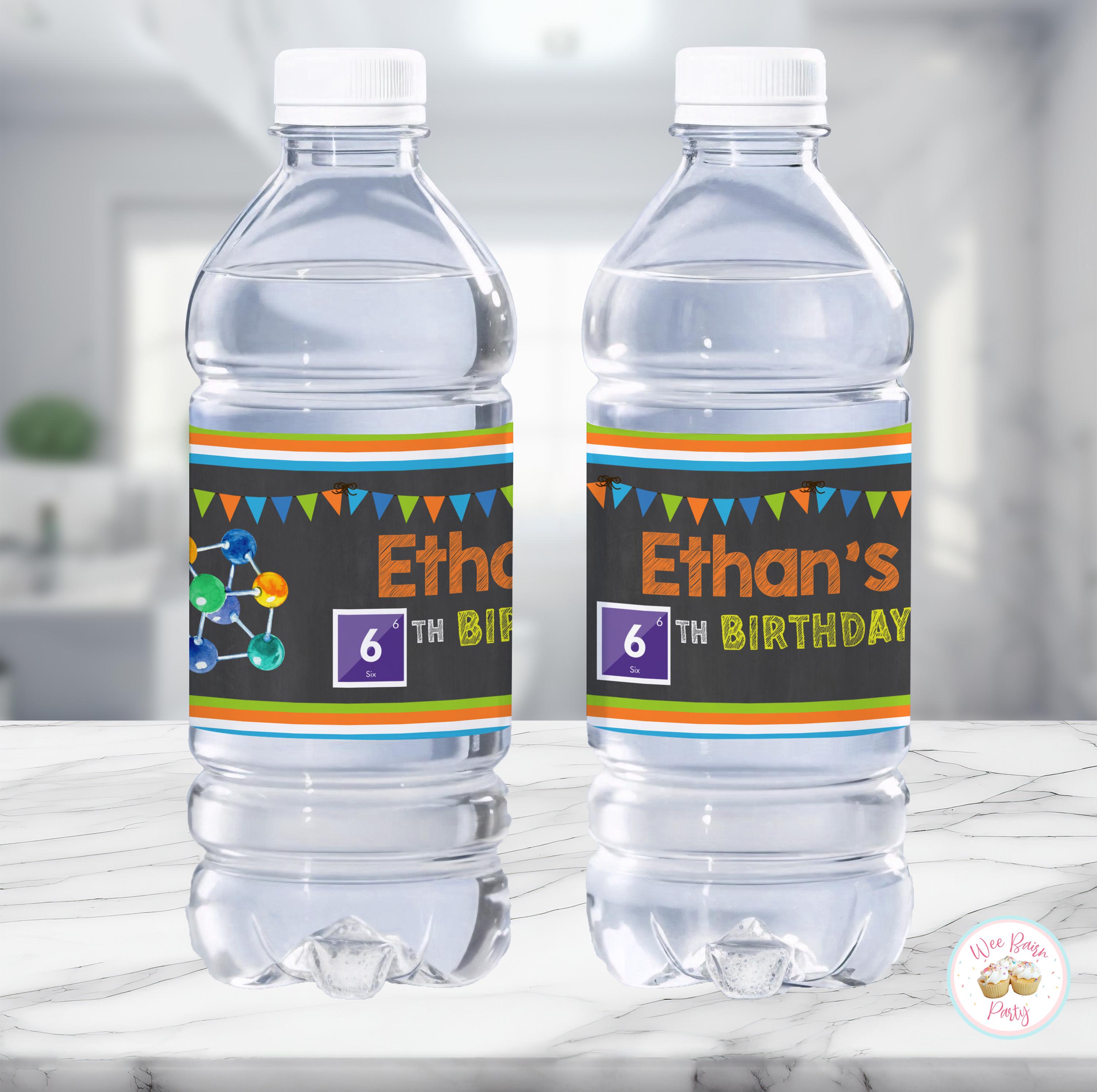 Science Party Water Bottle Labels, Chemistry Birthday Custom Water ...