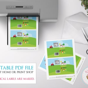 Farm Animal Birthday Juice Box Sticker Label Barnyard Birthday Juice ...