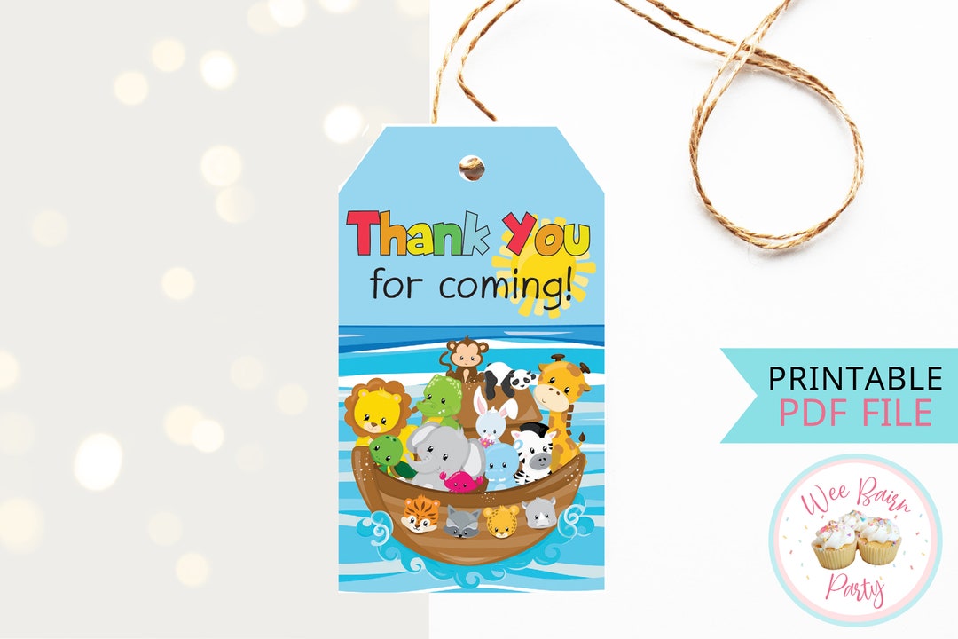 Noahs Ark Birthday Favor Tags Noah's Ark Birthday Tags - Etsy