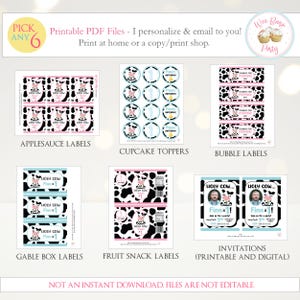 Holy Cow Im One Custom Party Favors, 1st Birthday Girl Boy Holy Cow Im ...