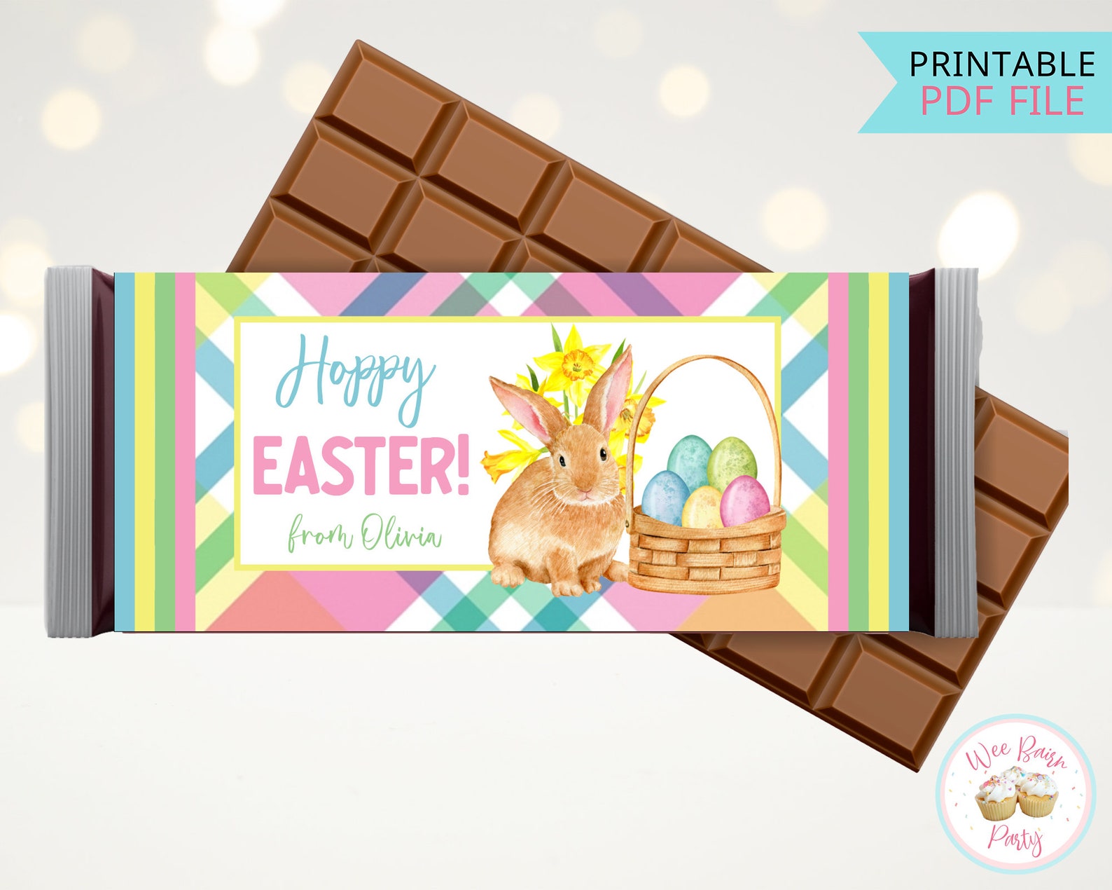 Easter Candy Bar Wrappers, Easter Party Favors Chocolate Candy Bar ...