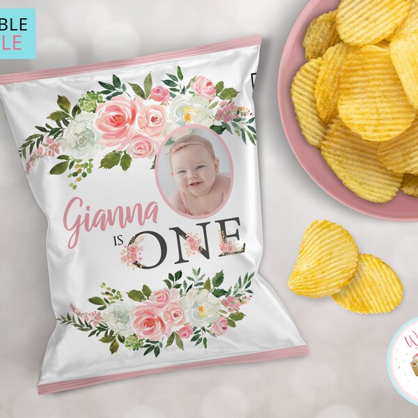 1st Birthday Chip Bags - Etsy