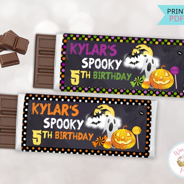 Halloween Candy Bar Wrapper Printable - Etsy