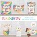 Printable Rainbow Decorations for Birthday Party Bundle, Personalized ...