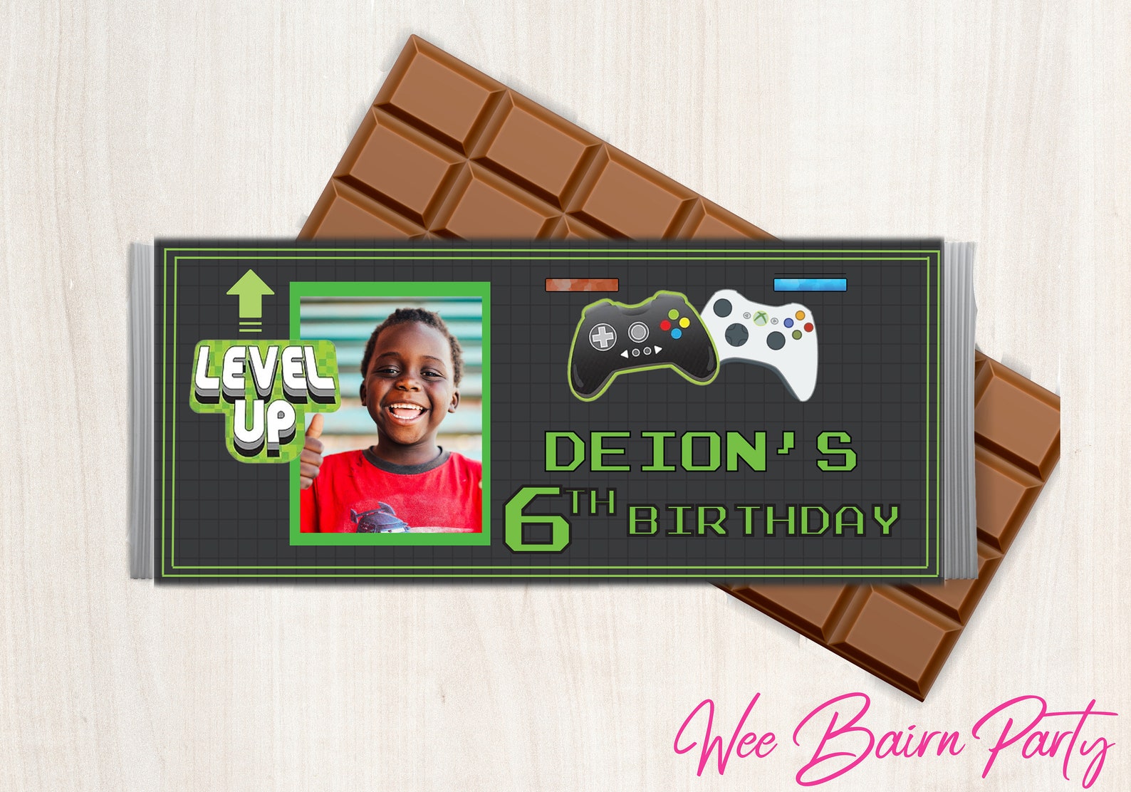 Video Games Birthday Candy Bar Wrappers Gamer Birthday Party | Etsy