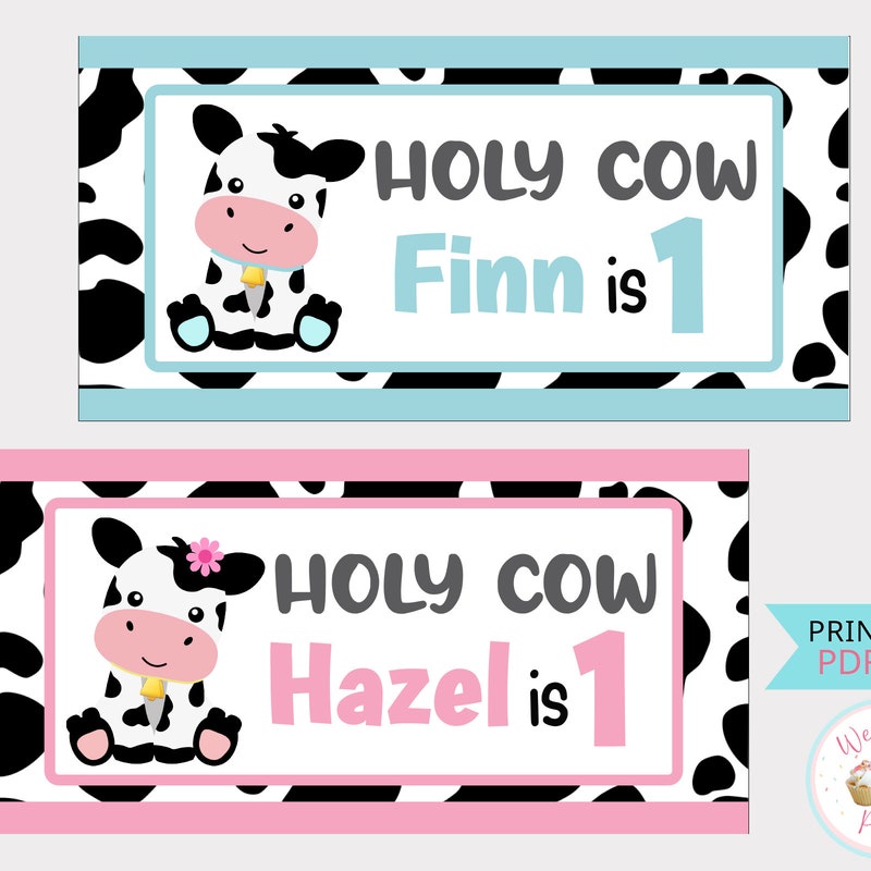Cow Print Birthday Decor - Etsy