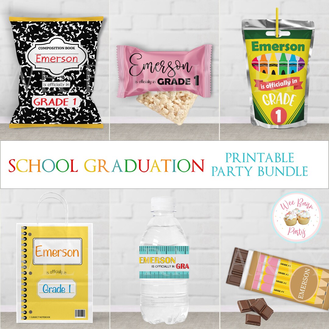 Last Day of School Graduation Favors, 1st Grade Kindergarten Graduation ...
