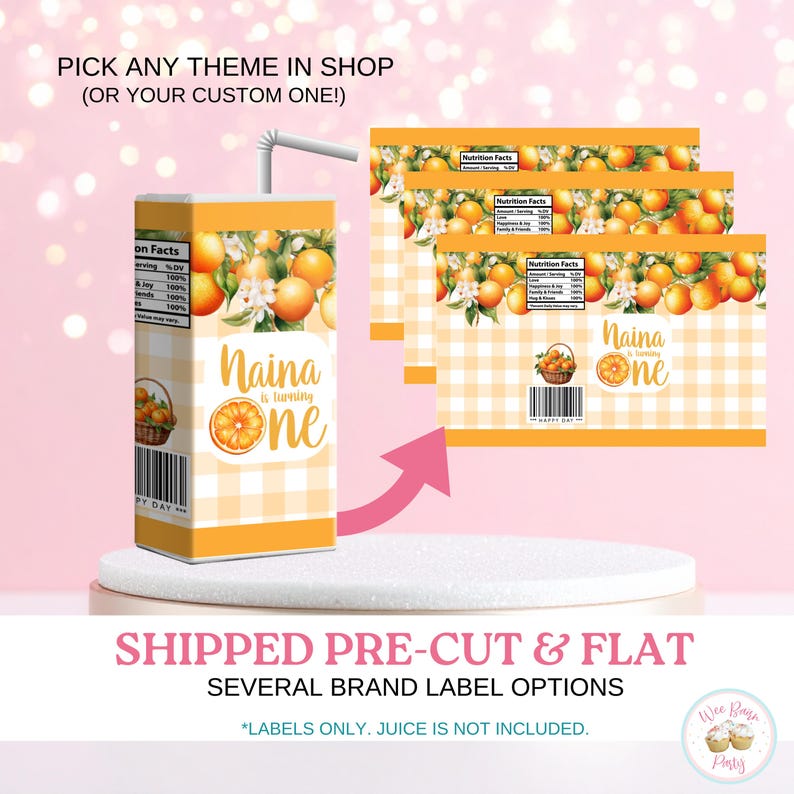 Custom Juice Box Labels – Personalized Party Favor Labels, Kids ...