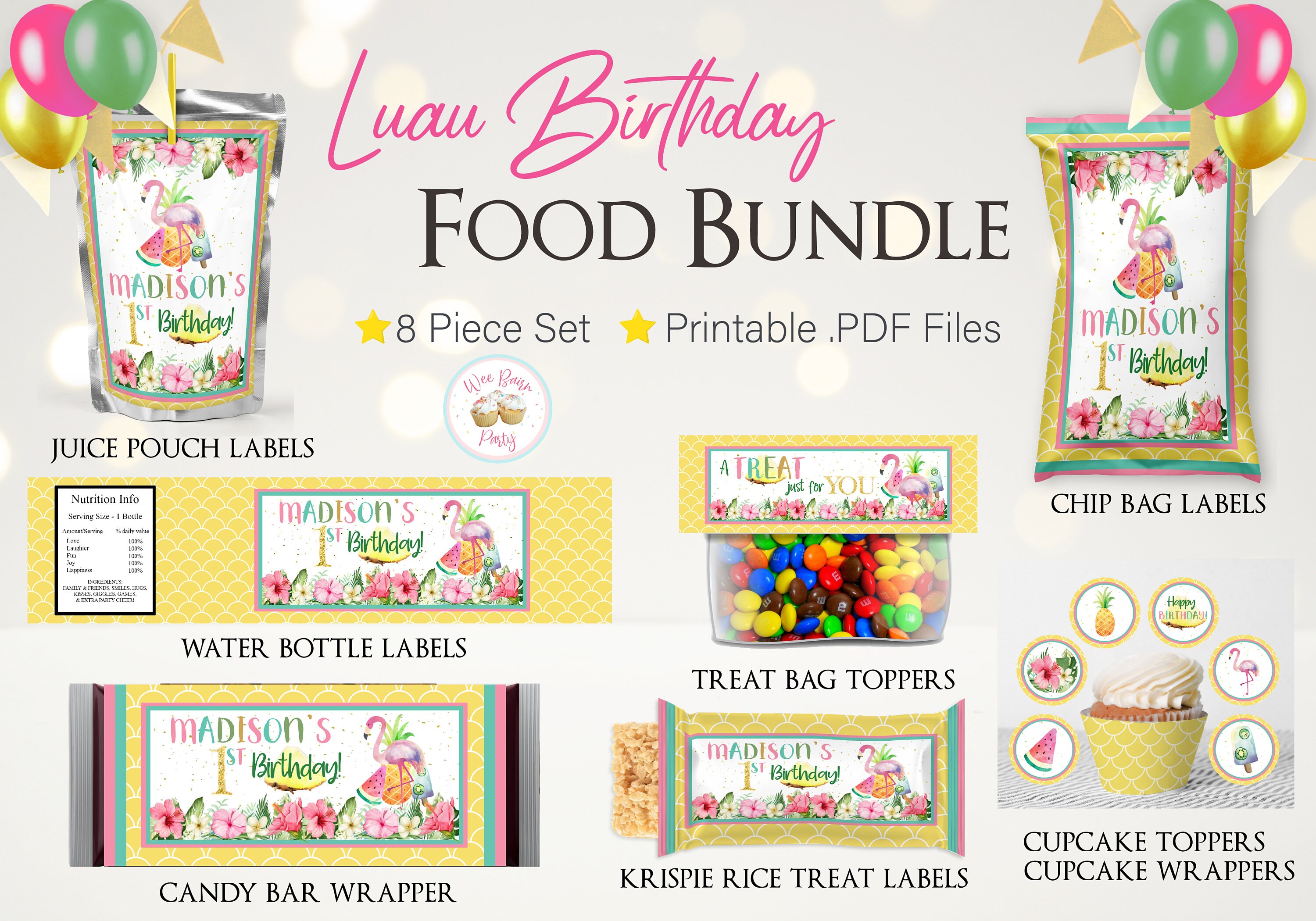 Hawaiian Luau Tropical Party Favors Bundle Aloha Birthday - Etsy