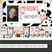 Cow Birthday Party Printable Thank You Stickers Cow Print - Etsy