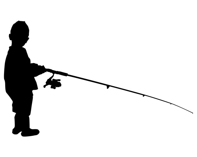 Fishing Sticker | Boy With Rod - Perfect Decal for Cars, Trucks ...