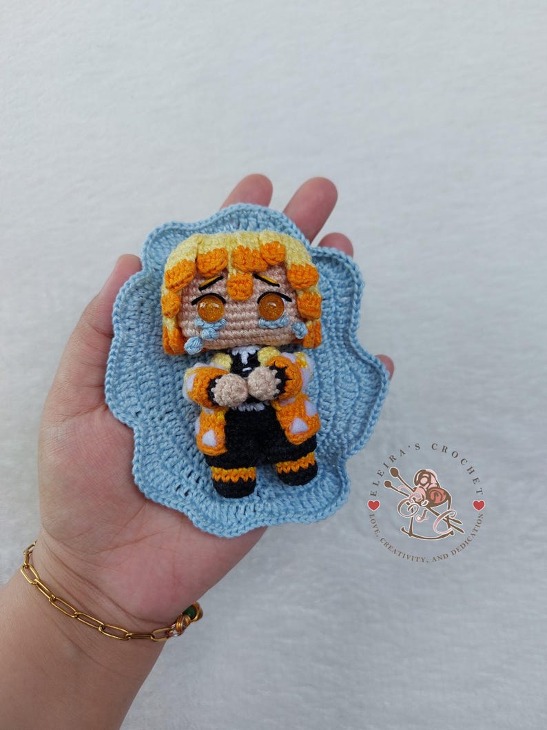 Crochet Amigurumi Crying Zenitsu Anime Inspired Digital PDF Crochet ...