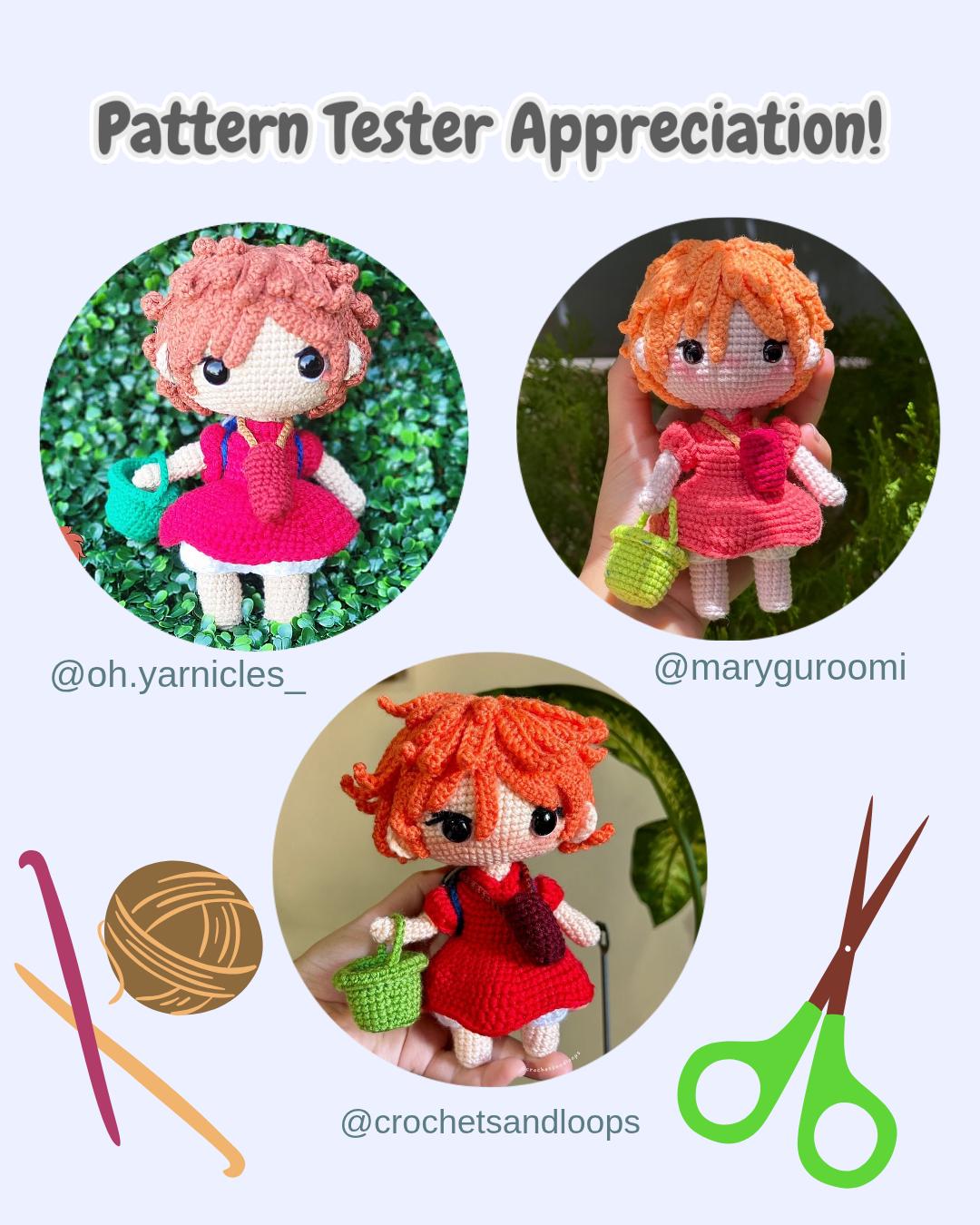 Crochet Amigurumi Ponyo Anime Inspired Pattern - Etsy