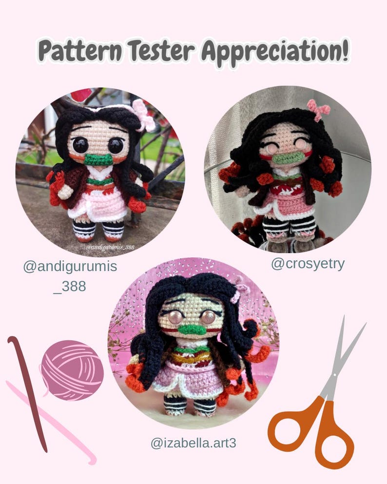 Crochet Amigurumi Tiny Nezuko Anime Inspired Pattern - Etsy Canada