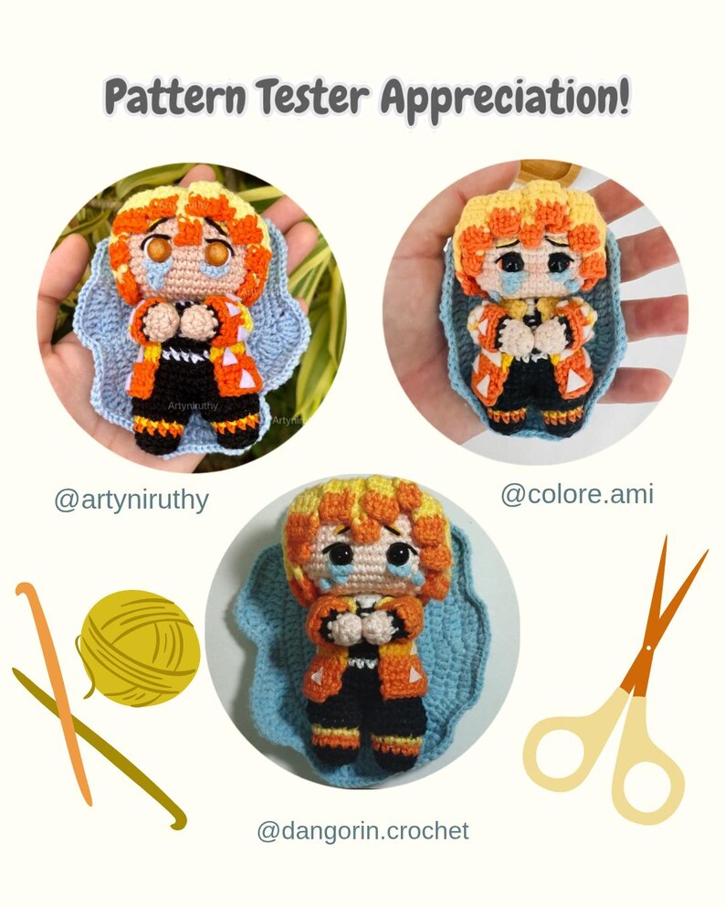 Crochet Amigurumi Crying Zenitsu Anime Inspired Digital PDF Crochet ...